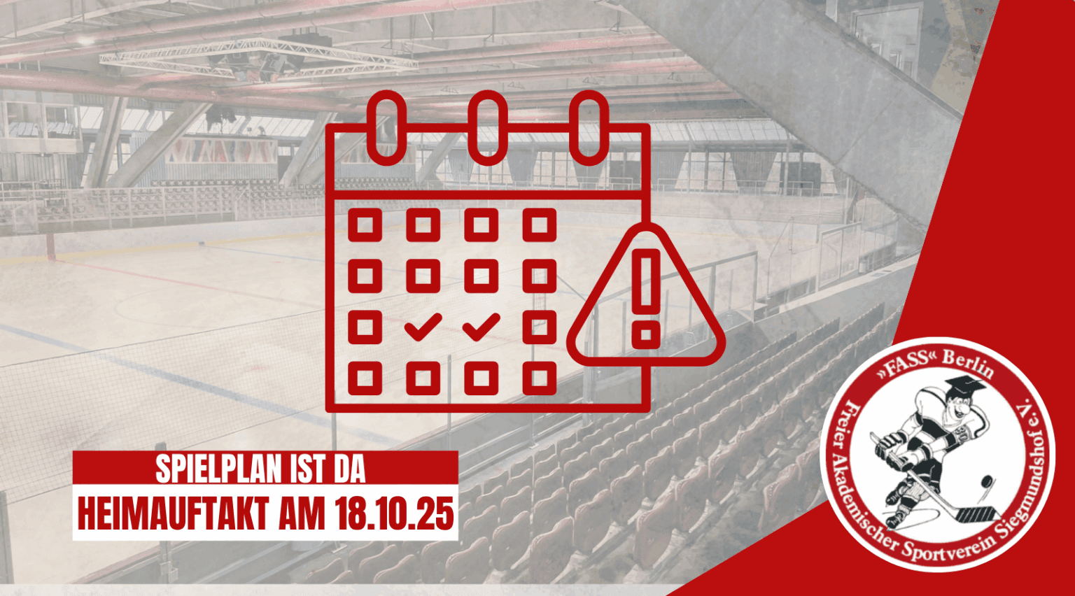 Der Spielplan steht – jetzt wird’s ernst! – FASS Berlin Eishockey